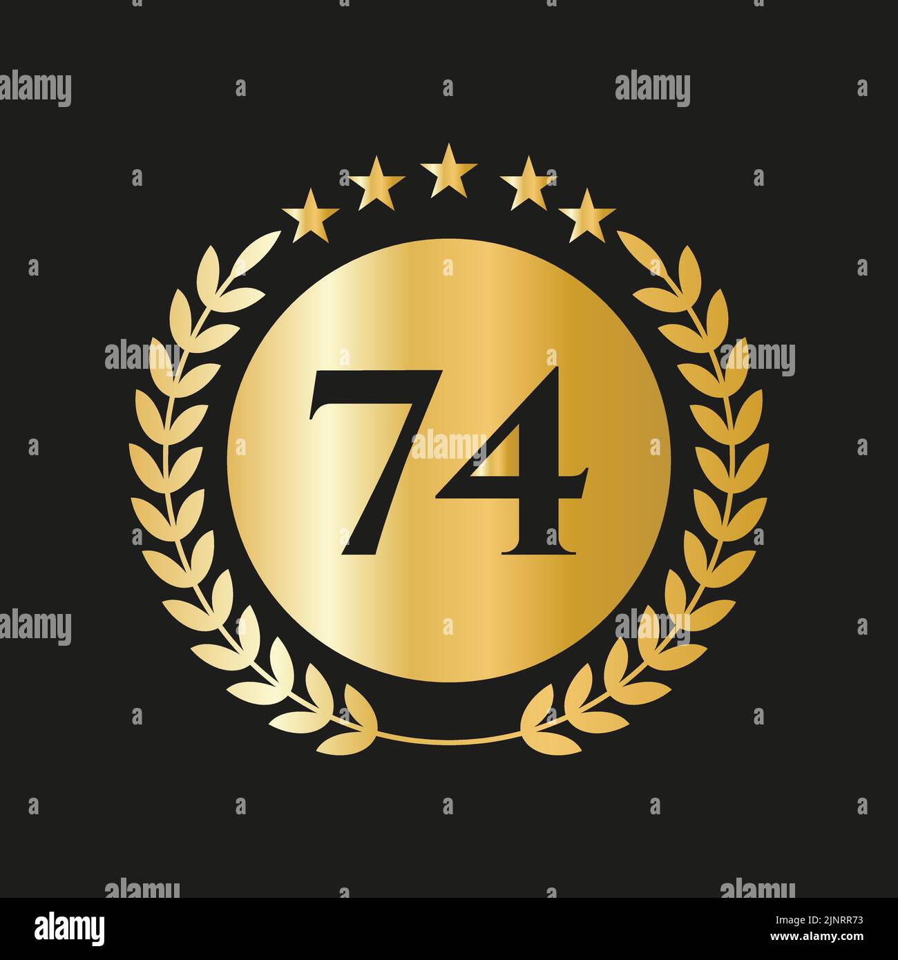 74 birthday logo Stock Vector Images - Alamy