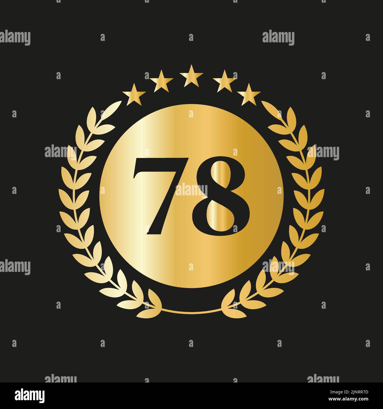 78th Years Anniversary Celebration Icon Vector Logo Design Template ...