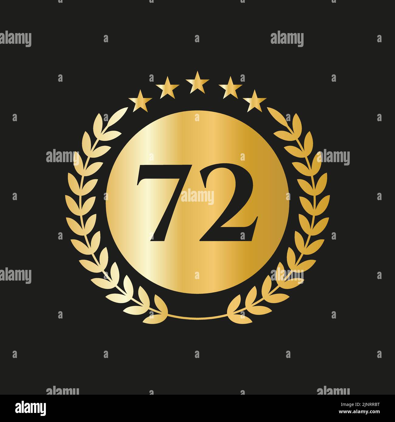72 years birthday logo hi-res stock photography and images - Alamy