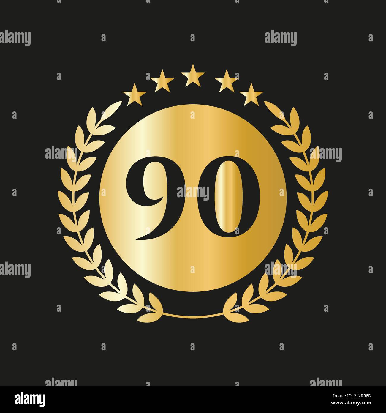 90th Years Anniversary Celebration Icon Vector Logo Design Template ...