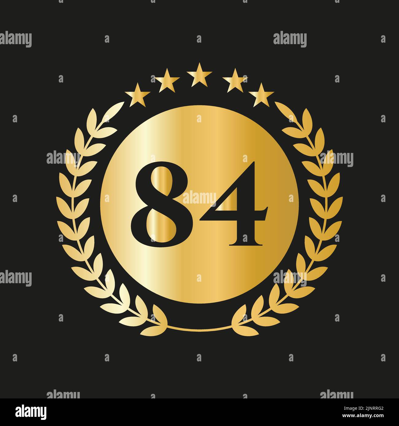 84th Years Anniversary Celebration Icon Vector Logo Design Template ...