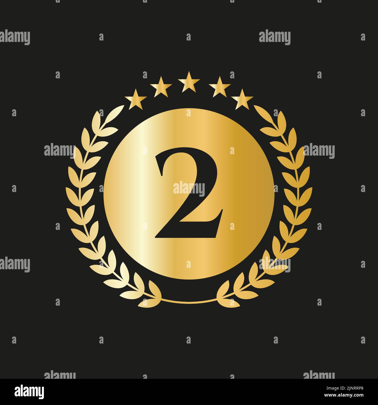2nd Years Anniversary Celebration Icon Vector Logo Design Template With ...