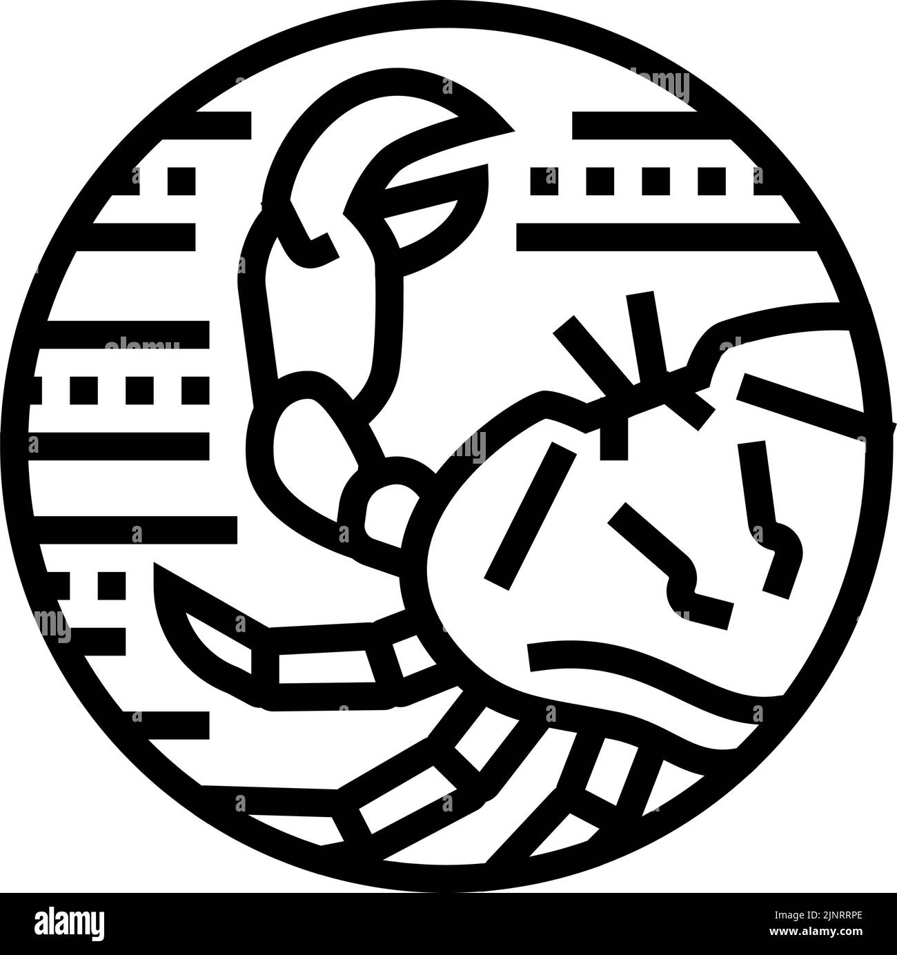 crab zodiac line icon vector illustration Stock Vector Image & Art - Alamy