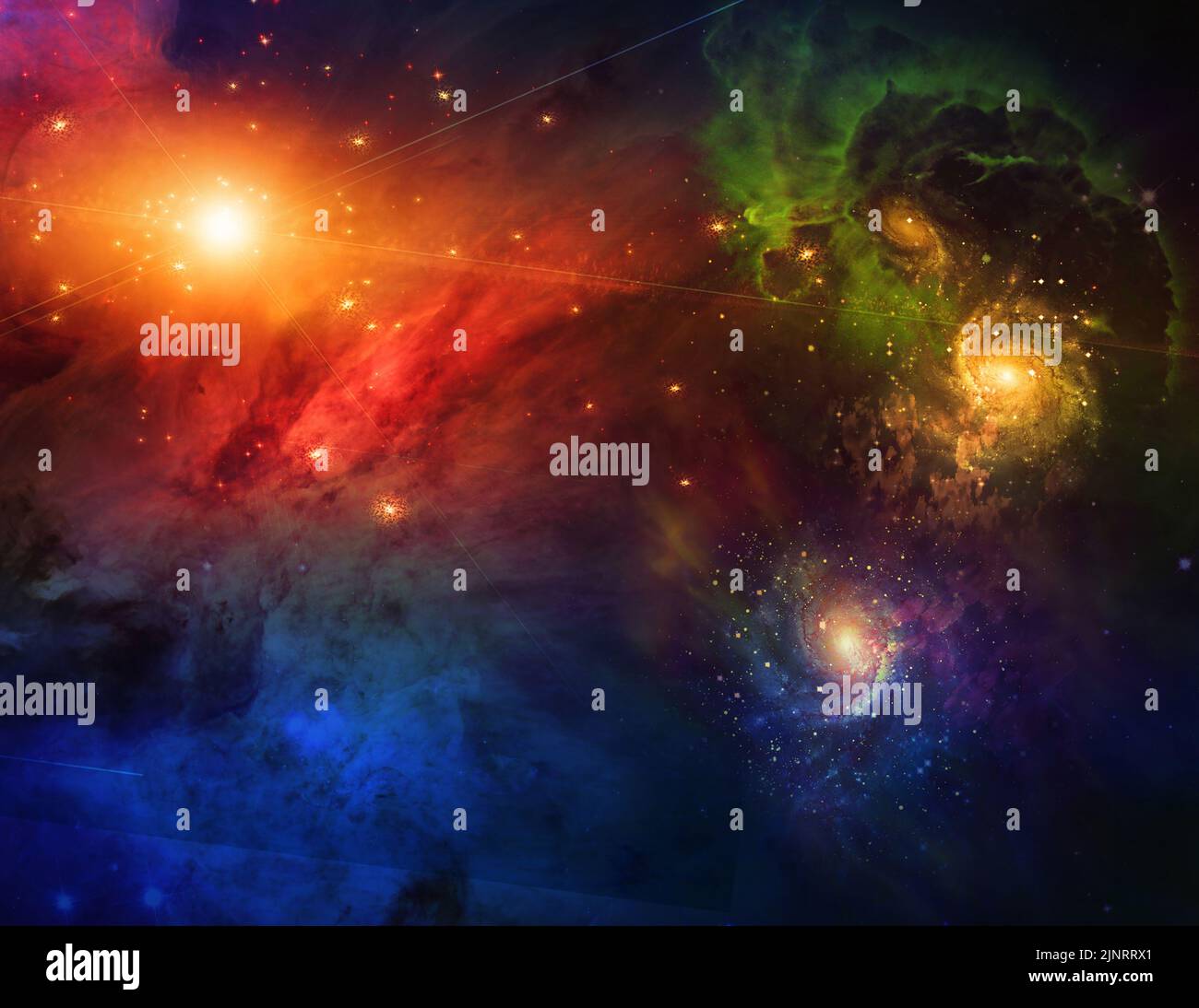 Deep Space Painting. 3D rendering Stock Photo - Alamy