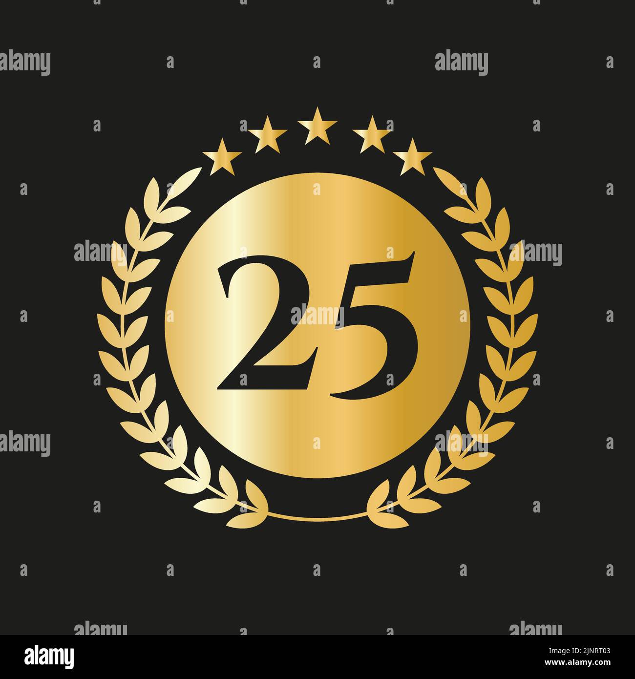 Celebrating 25 Years Logo Vector