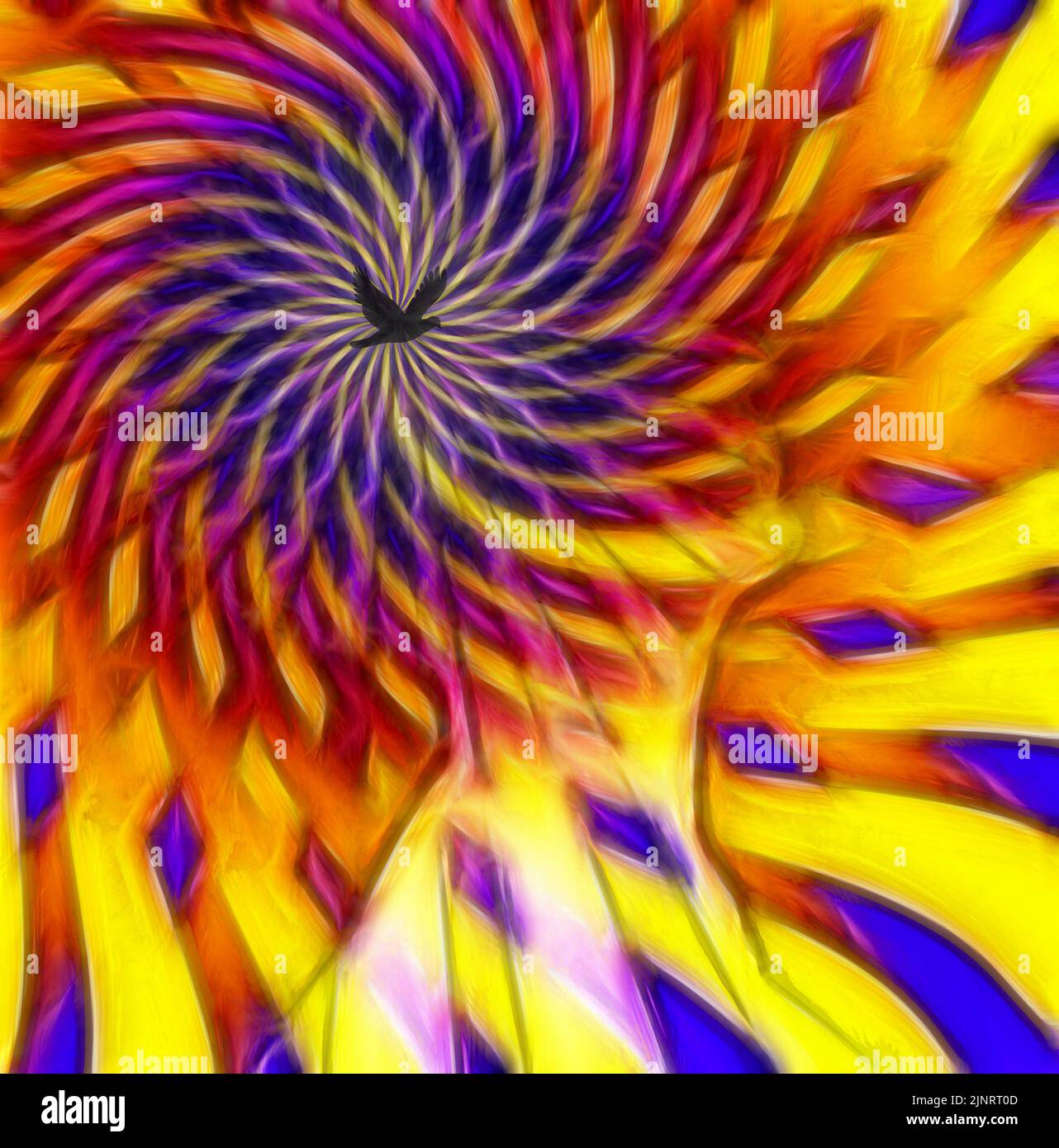 Bird of hope in mind. 3D rendering Stock Photo - Alamy