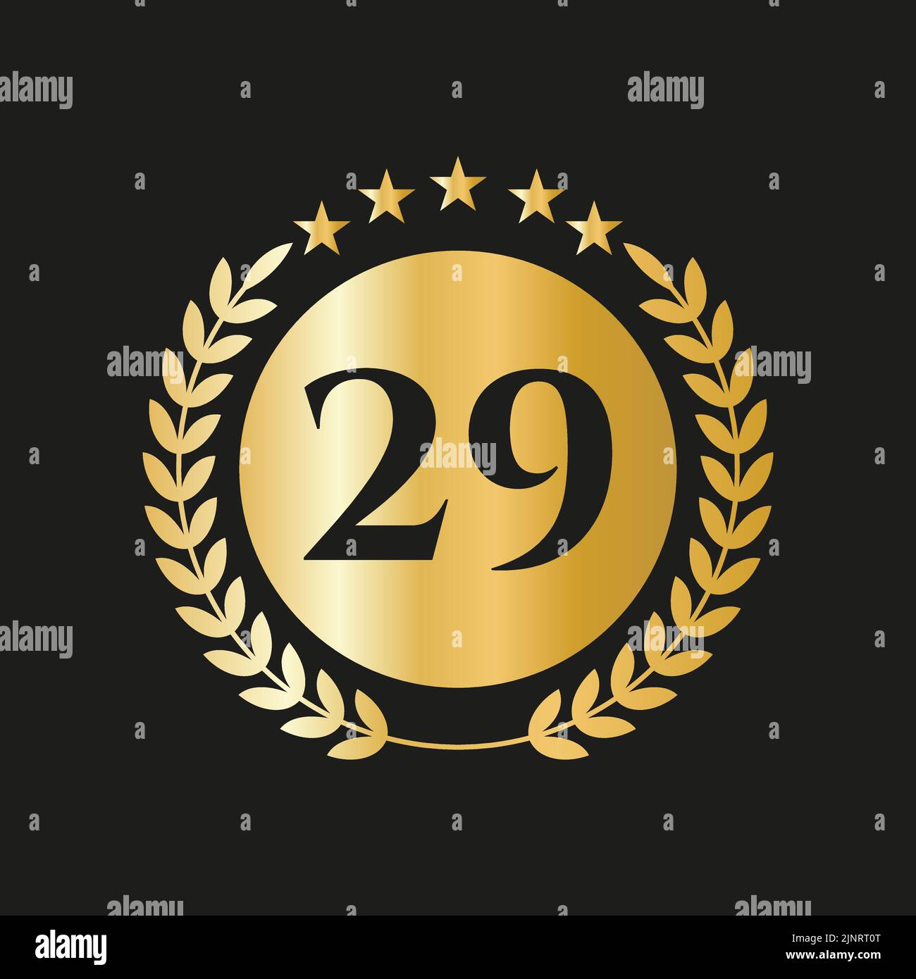 29 Years Anniversary Celebration Icon Vector Logo Design Template With ...