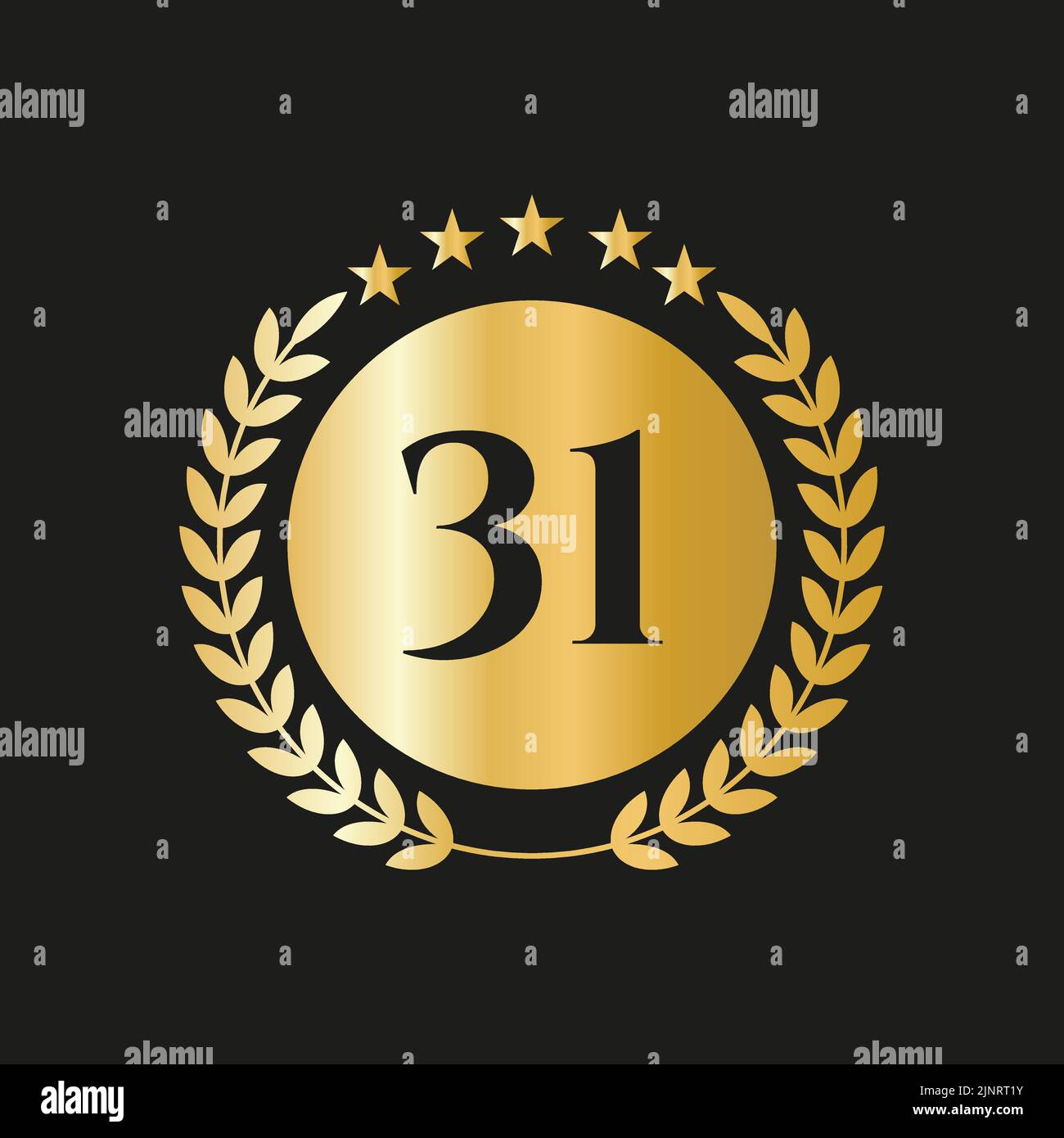 31st Years Anniversary Celebration Icon Vector Logo Design Template ...