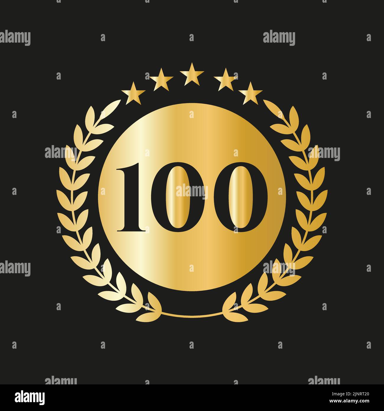 100th Years Anniversary Celebration Icon Vector Logo Design Template ...
