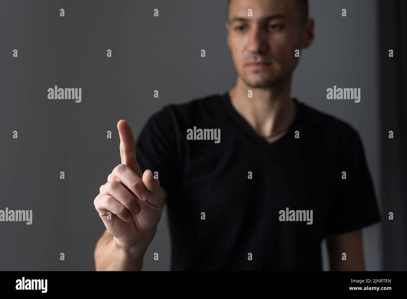 man points his finger at you Stock Photo - Alamy