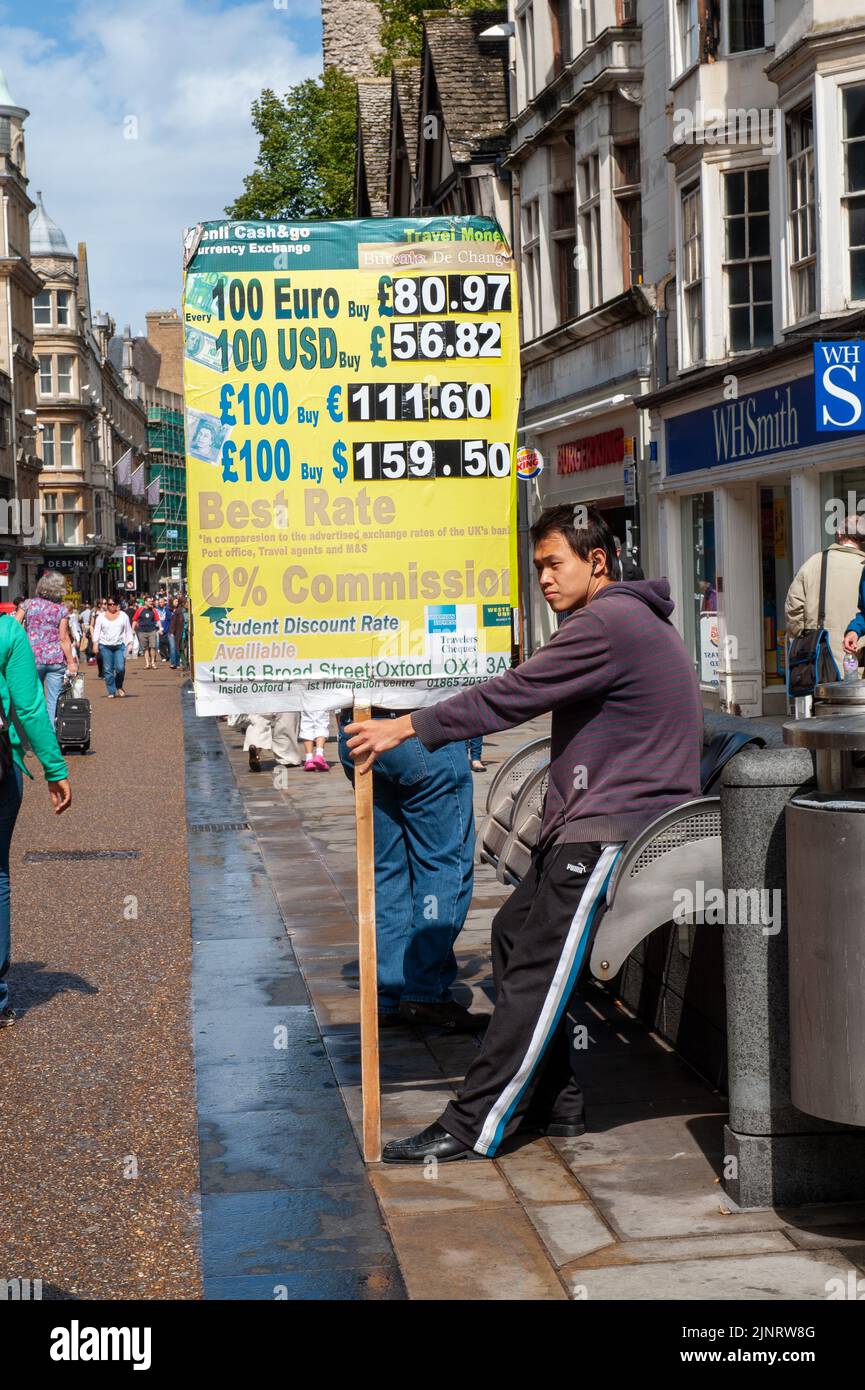 Cash & Go, 2009 advertisement on hand held billboard, Oxford Stock ...