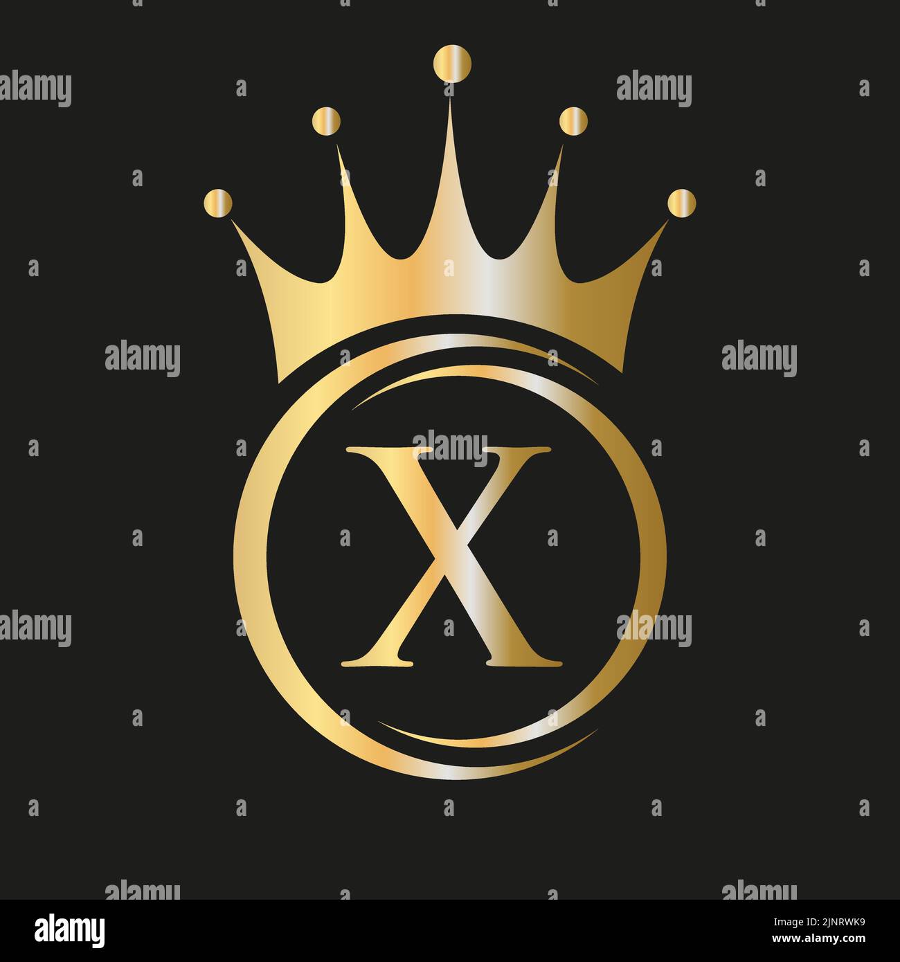 Letter X Crown Logo. Royal Crown Logo for Spa, Yoga, Beauty, Fashion ...