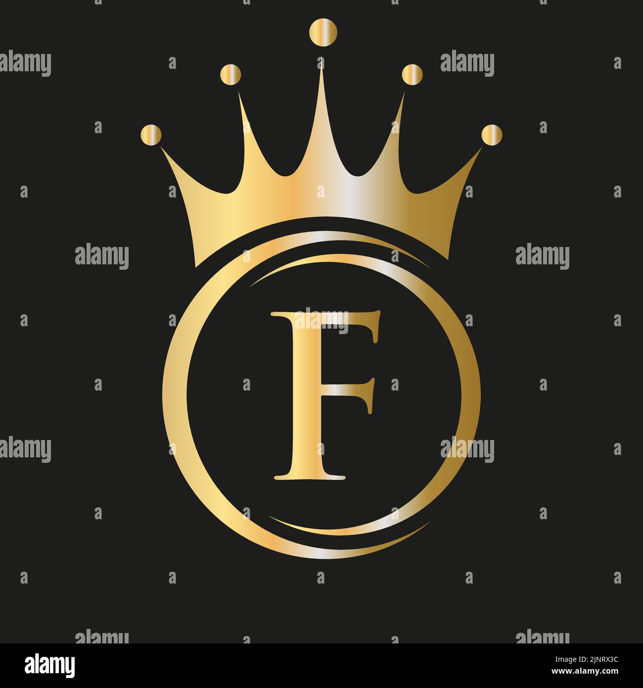 Letter F Crown Logo