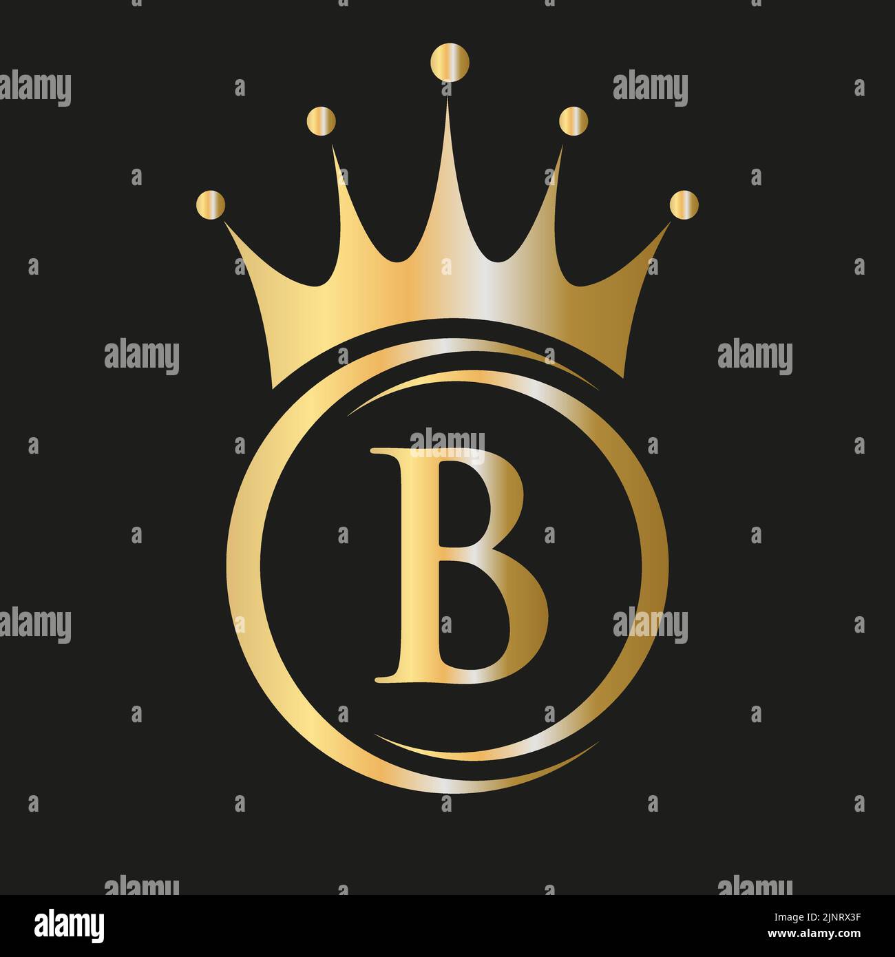 Letter B Crown Logo. Royal Crown Logo for Spa, Yoga, Beauty, Fashion ...
