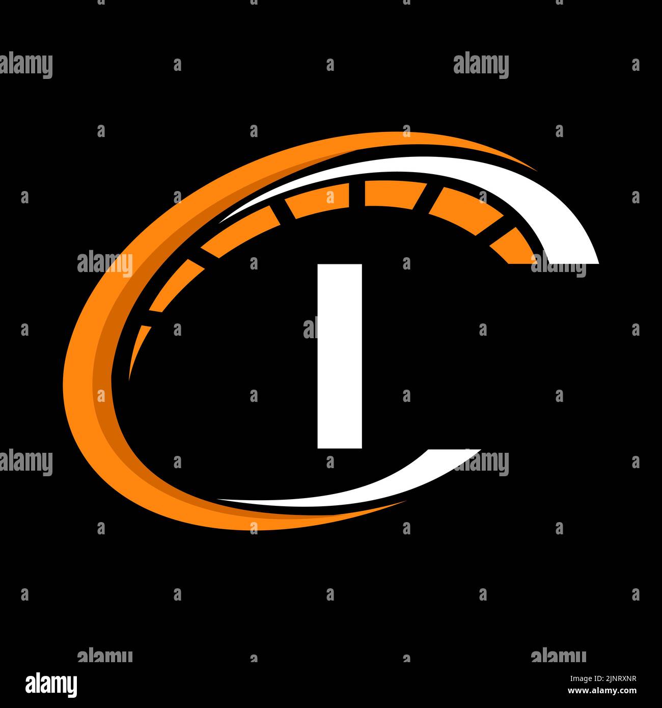 Sport Car Logo On Letter I Speed Concept. Car Automotive Template For ...