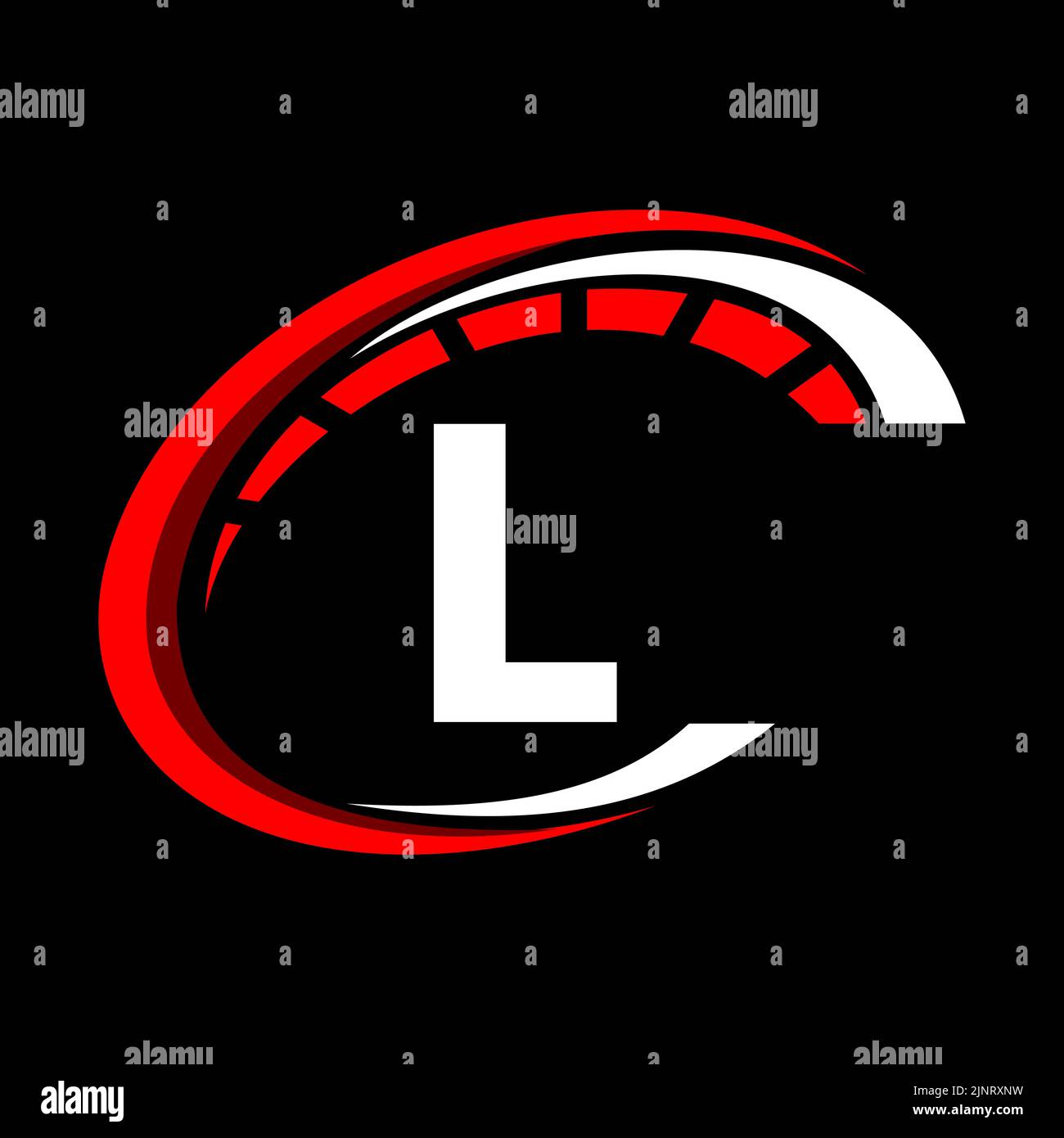 Sport Car Logo On Letter L Speed Concept. Car Automotive Template For ...
