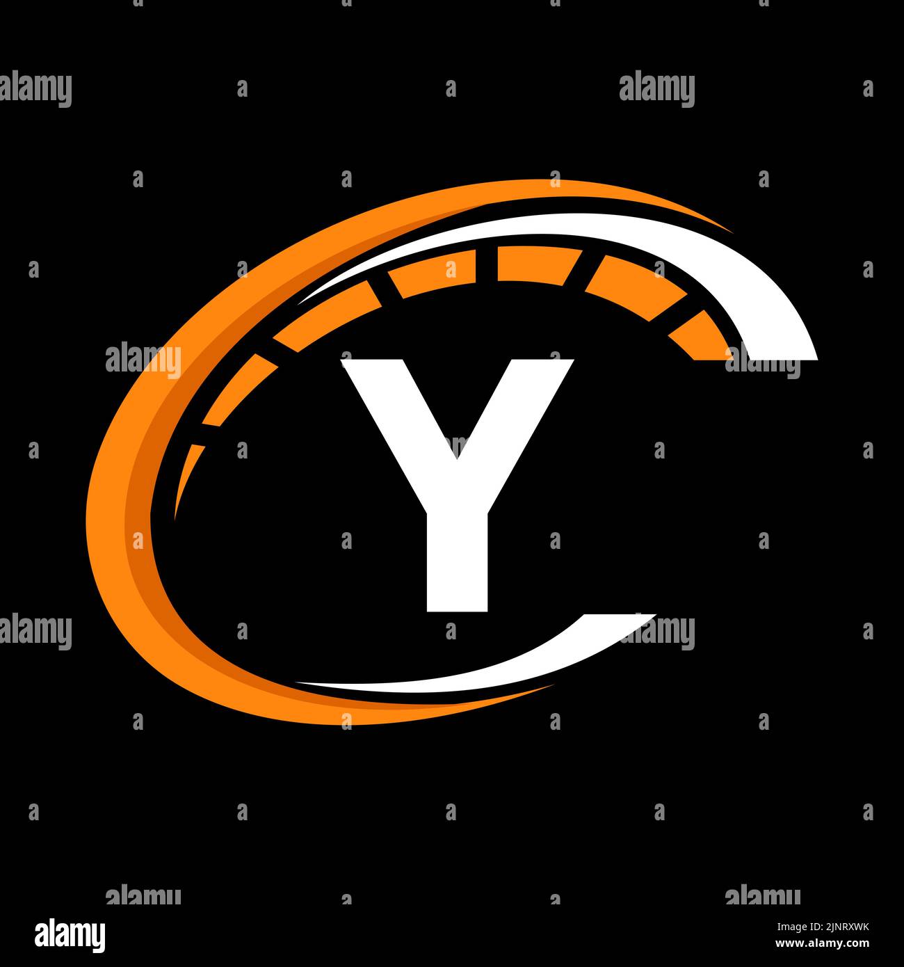 Sport Car Logo On Letter Y Speed Concept. Car Automotive Template For ...