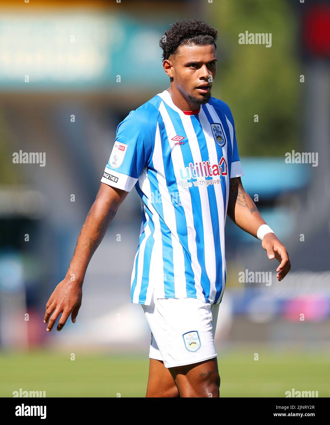Huddersfield, England, 13th August 2022. Tino Anjorin of Huddersfield ...