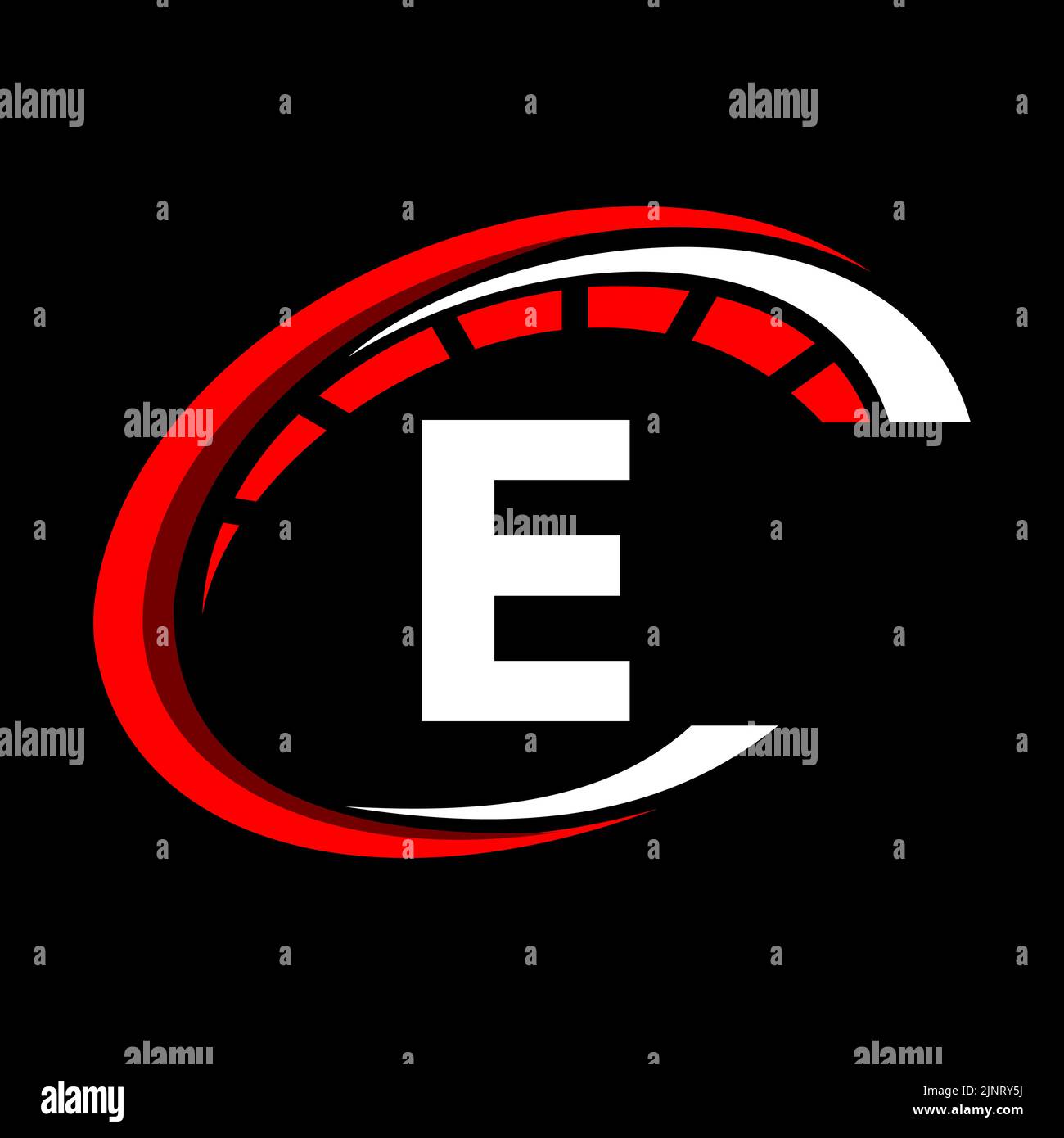 Sport Car Logo On Letter E Speed Concept. Car Automotive Template For ...