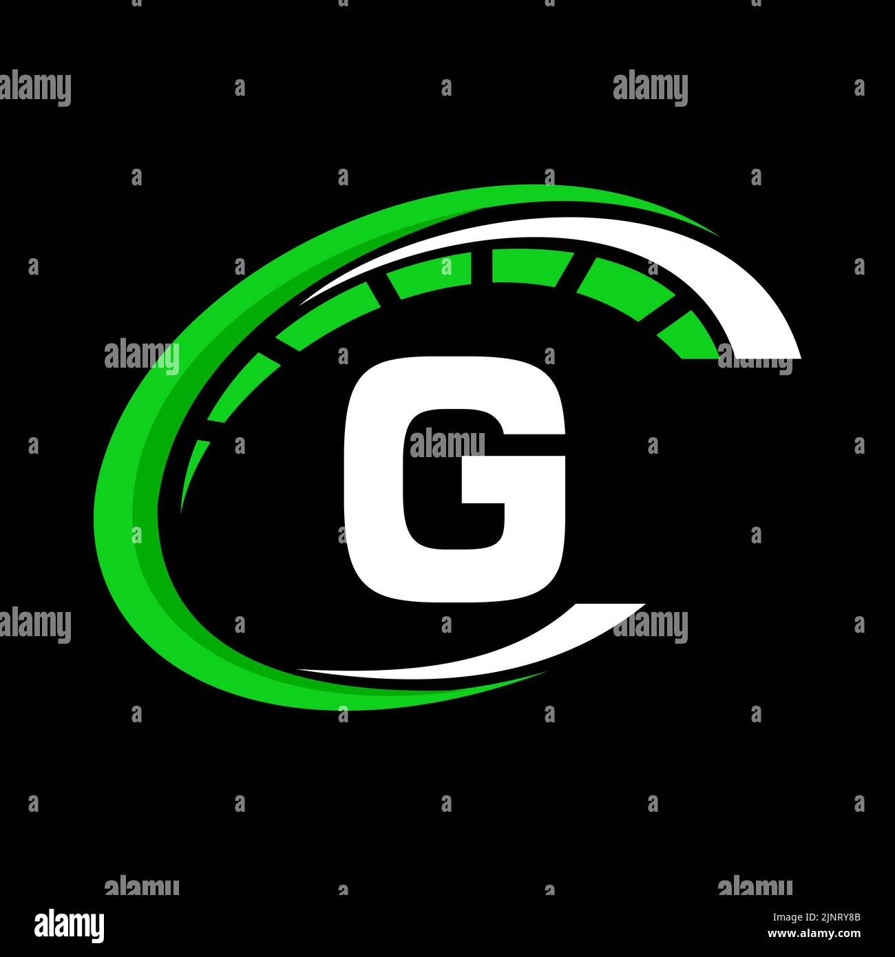 Sport Car Logo On Letter G Speed Concept. Car Automotive Template For ...