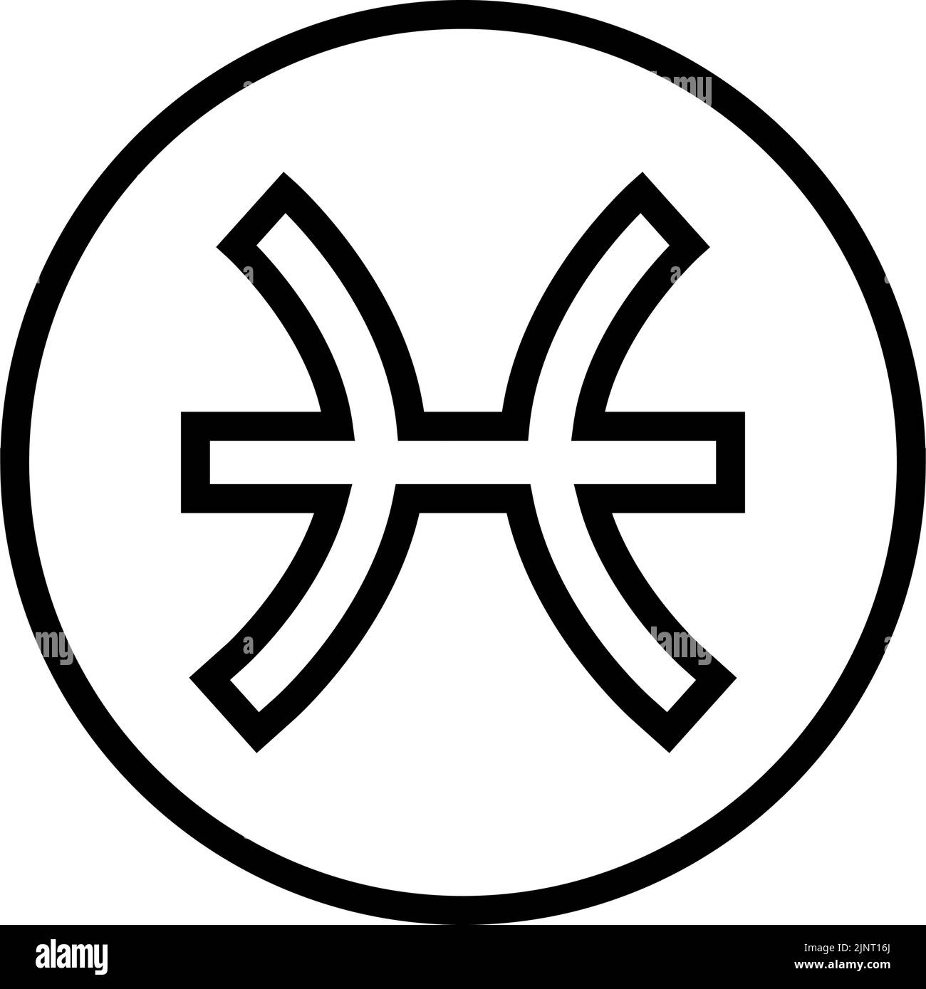 pisces zodiac line icon vector illustration Stock Vector Image & Art ...