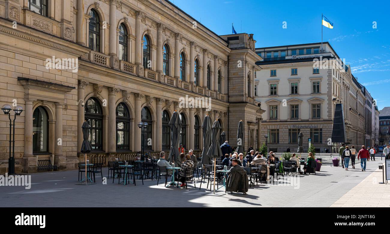 West Wing Of The Old City Hall At The Old Wall, Hamburg, Germany Stock ...