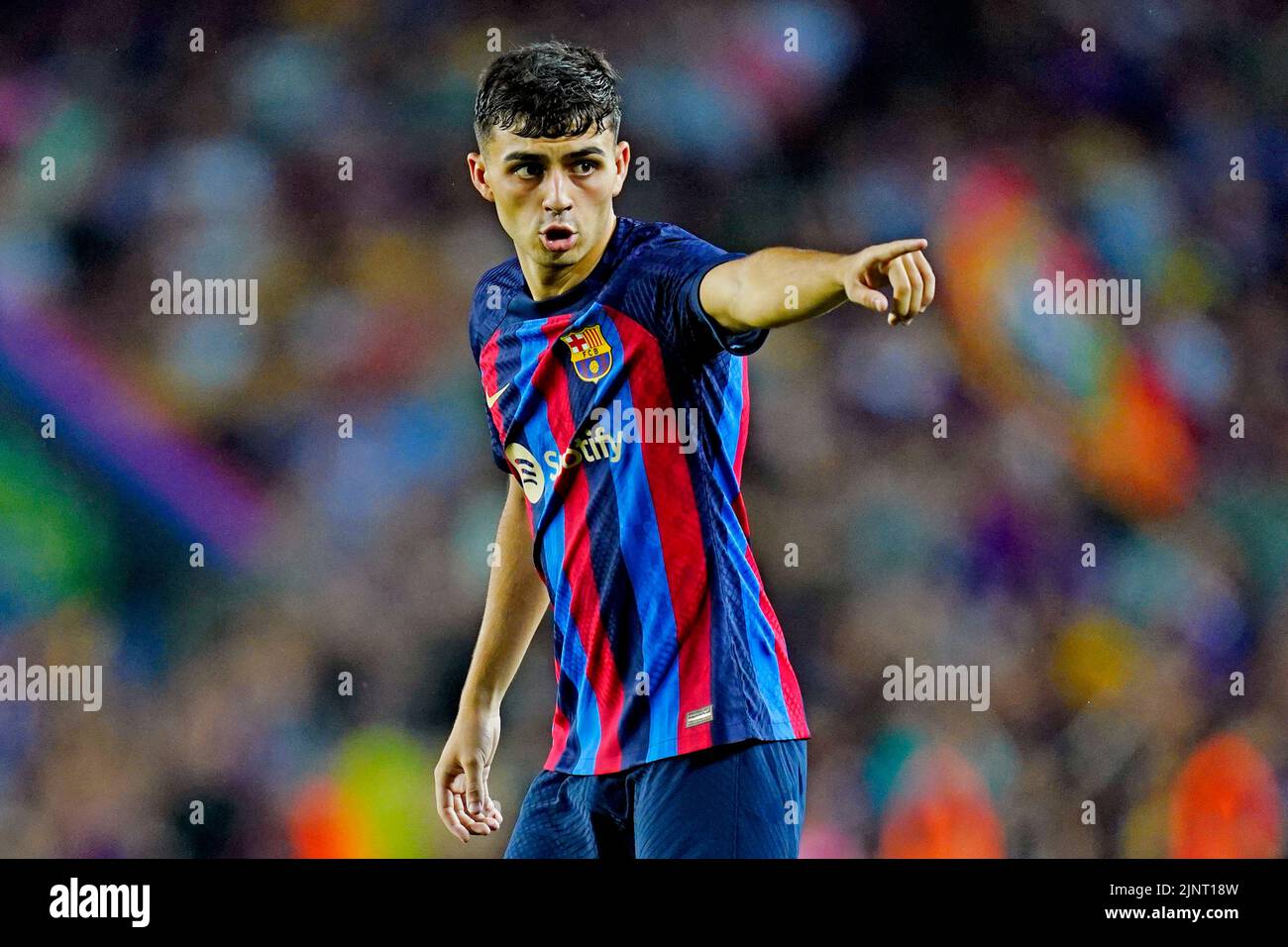 Pedro Gonzalez Pedri of FC Barcelona during the La Liga match between FC Barcelona and Rayo ...