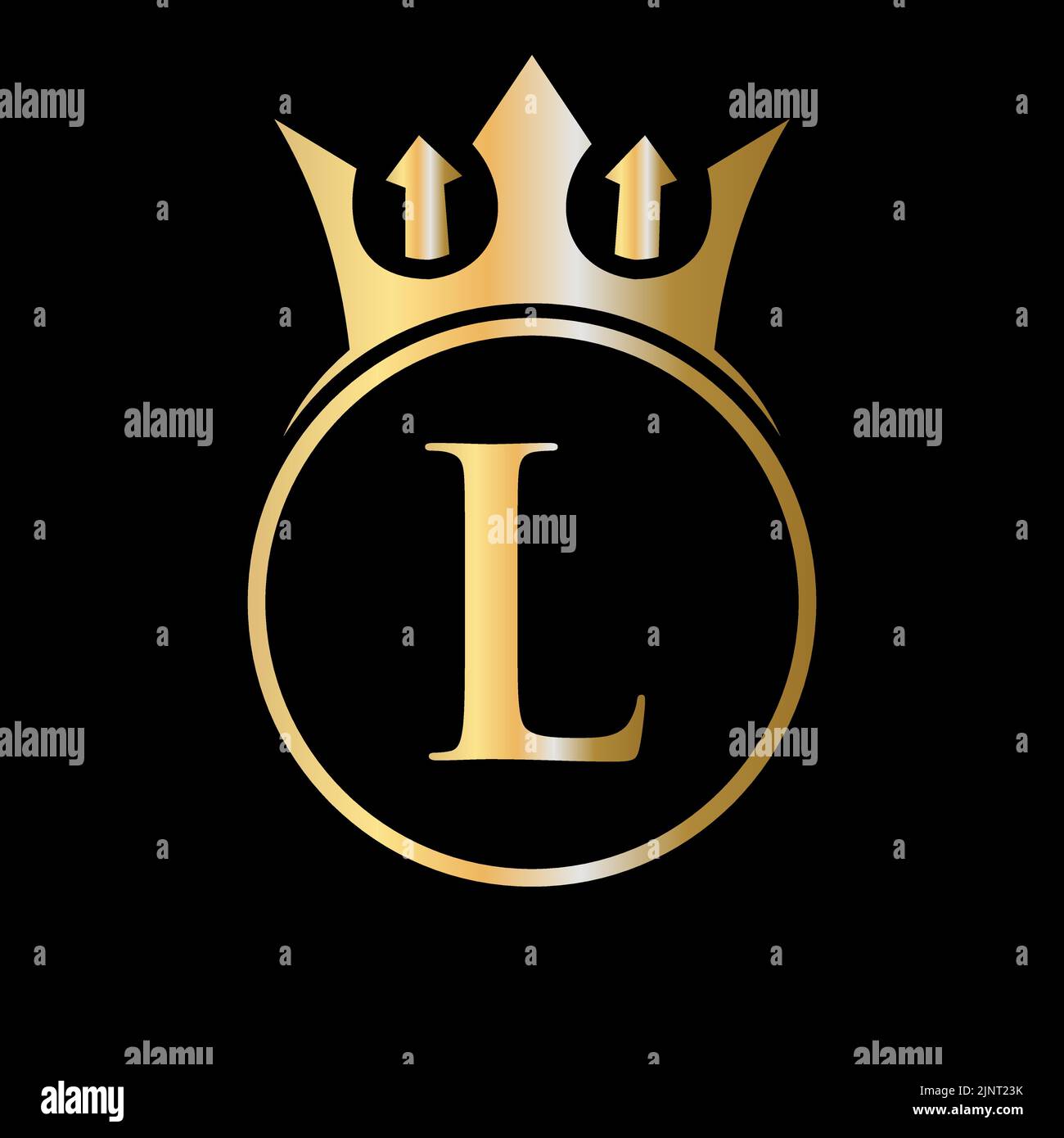 Luxury Letter L Crown Logo. Crown Logo on Letter L Vector Template for ...
