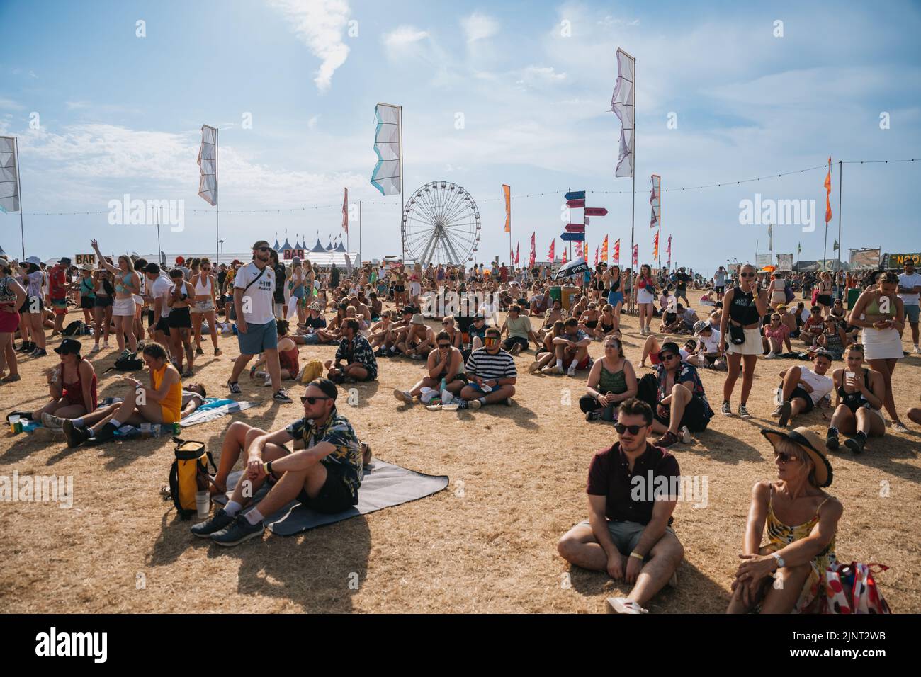 Newquay, Cornwall, UK. 13th August, 2022. Main stage crowd at ...