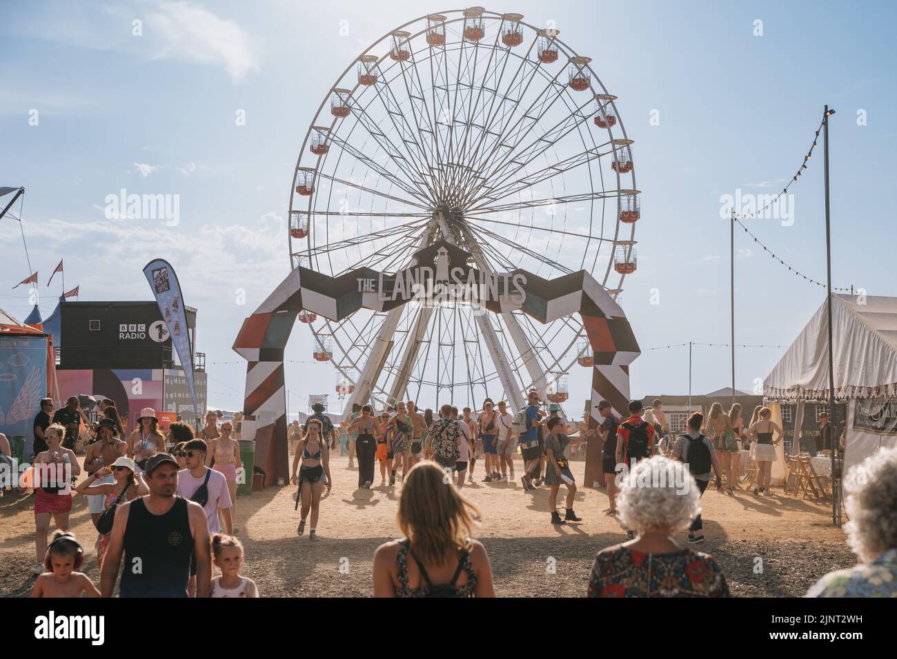 Newquay, Cornwall, UK. 13th August, 2022. Main stage crowd at ...