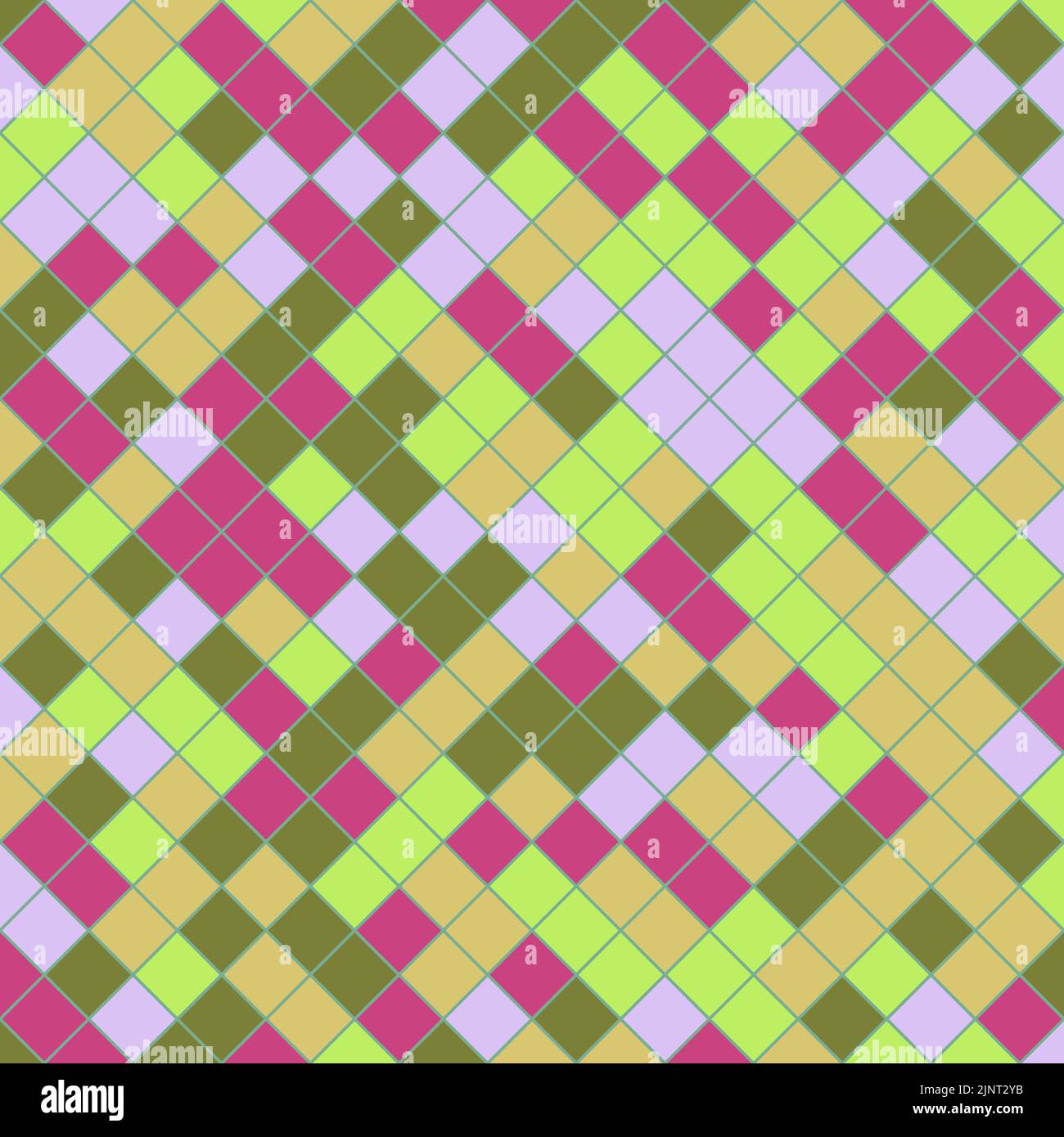 Colorised Rhombuses tiles tessellation pattern illustration Stock ...