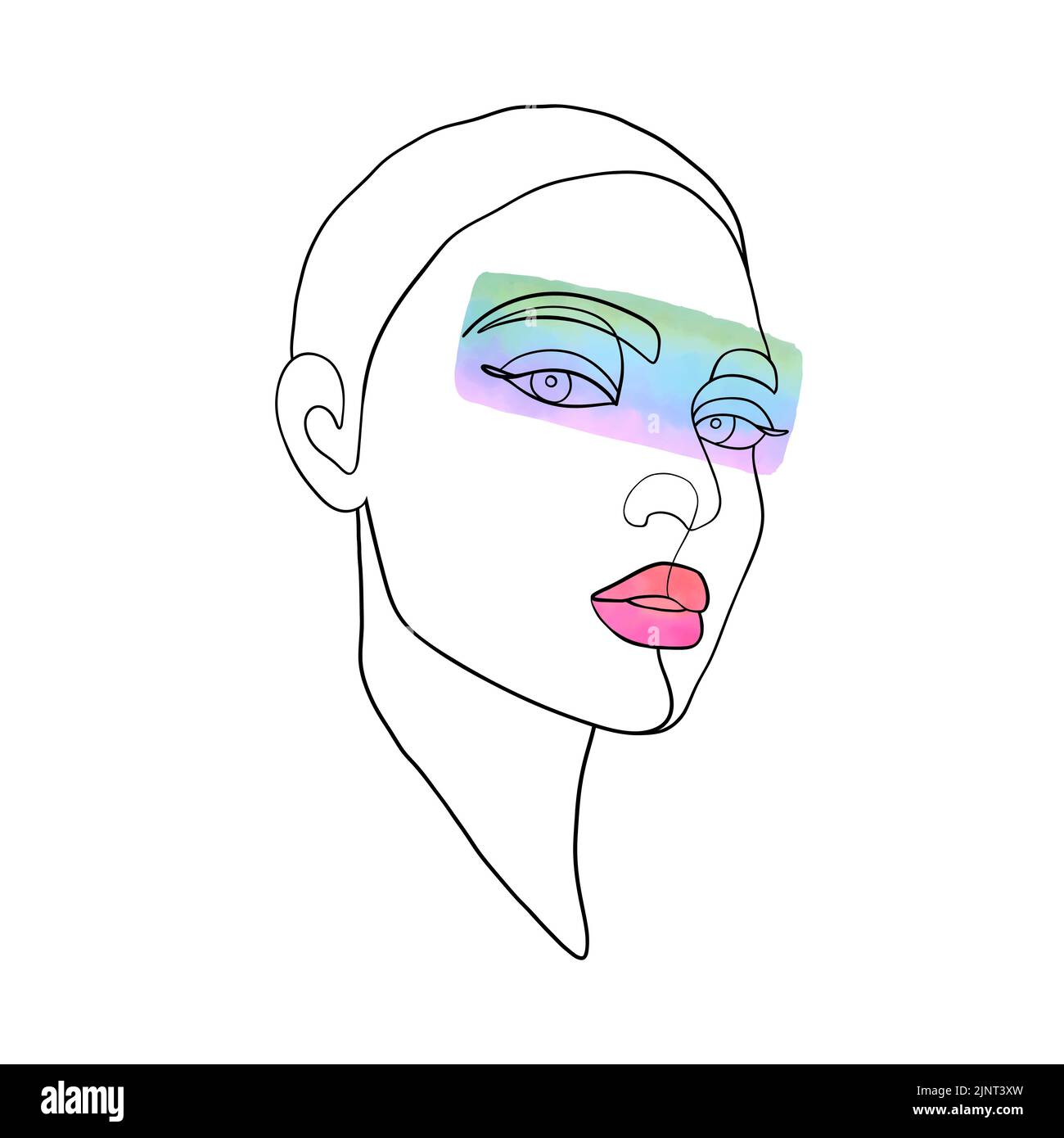 Minimal woman face Stock Vector Image & Art - Alamy
