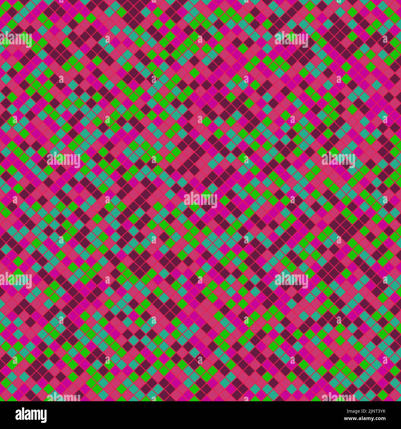 Colorised Rhombuses tiles tessellation pattern illustration Stock ...