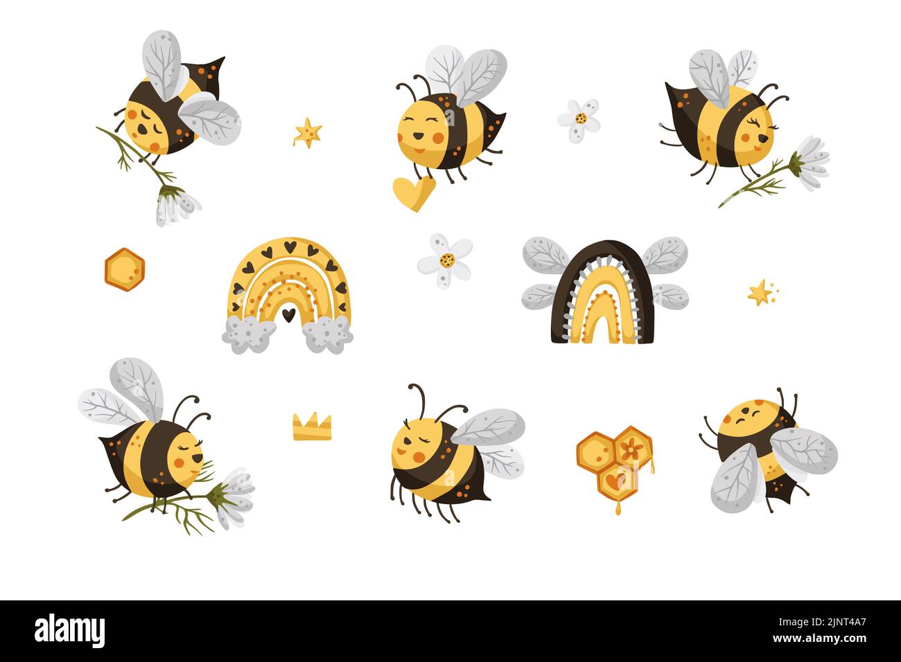 Rainbow bee Stock Vector Images - Alamy