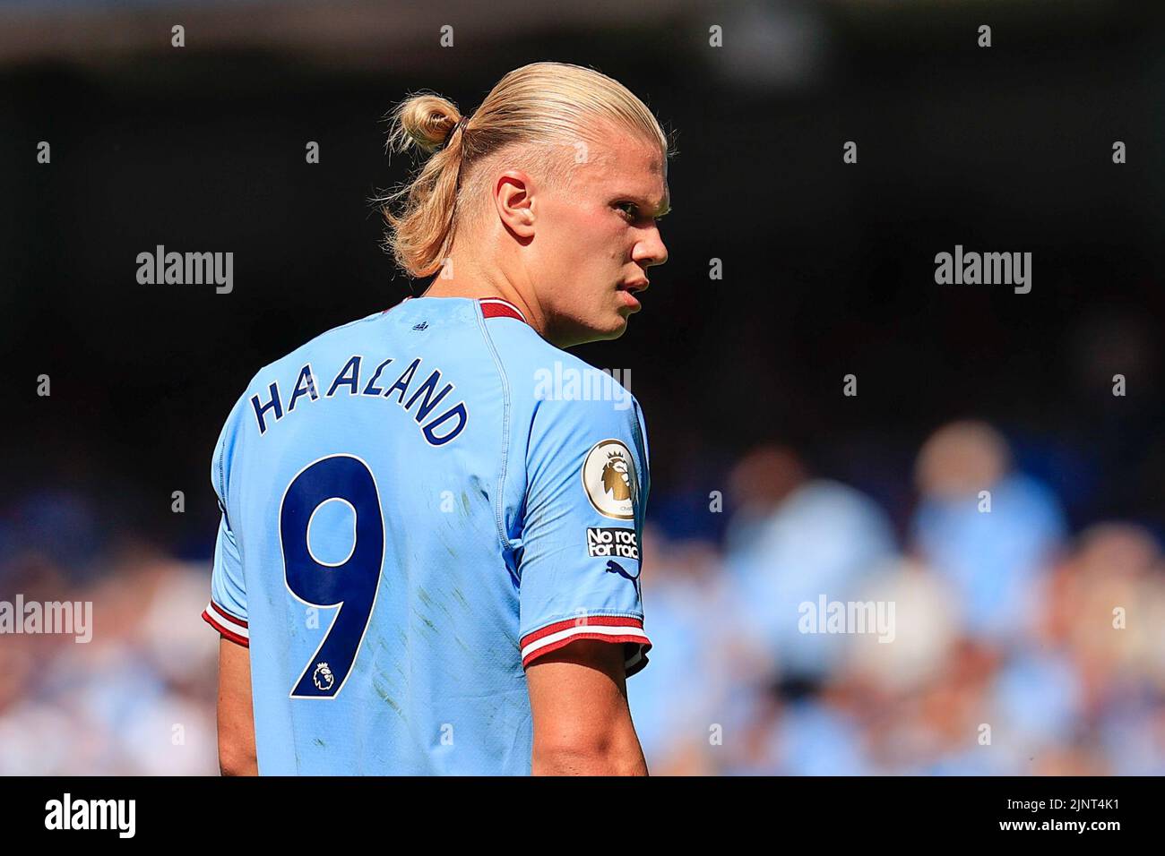 Erling Haaland #9 of Manchester City in action during the game Stock ...