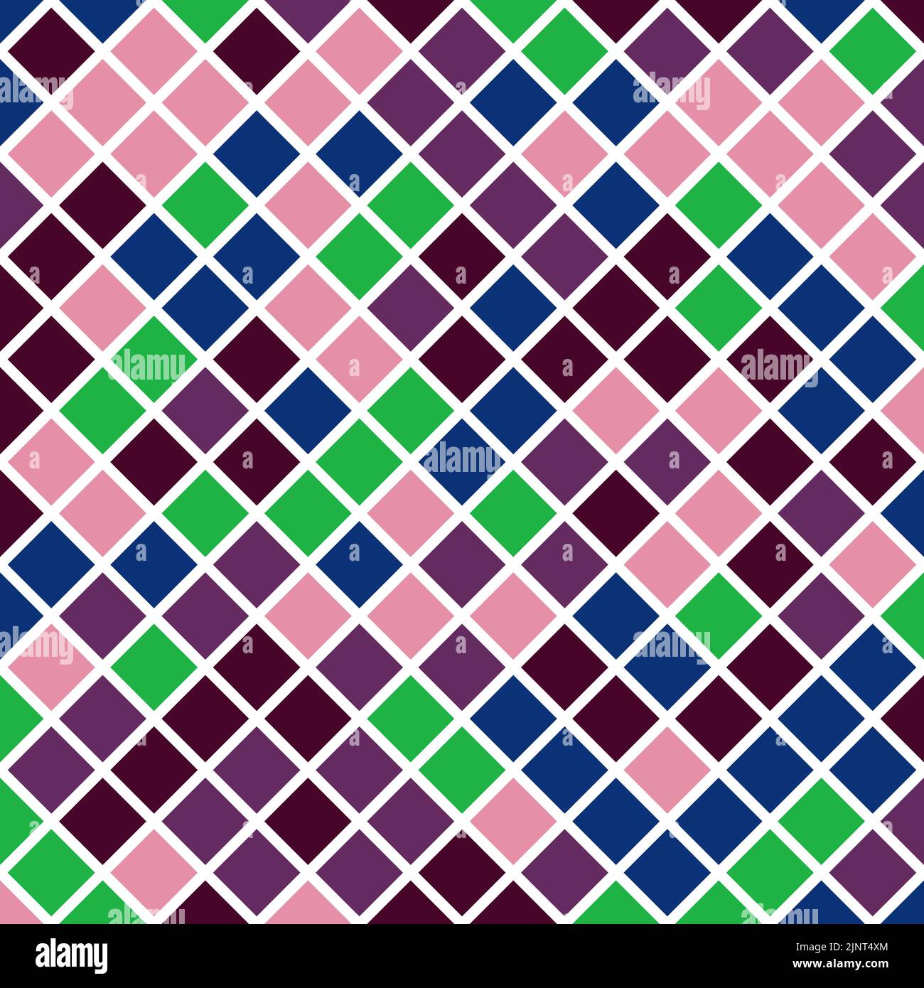 Colorised Rhombuses tiles tessellation pattern illustration Stock ...