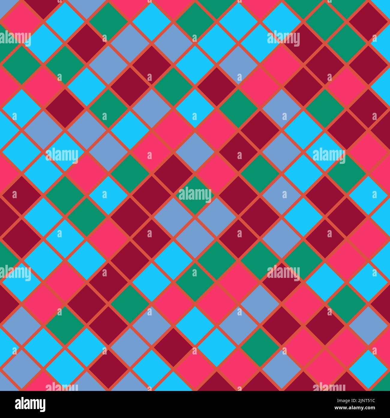 Colorised Rhombuses tiles tessellation pattern illustration Stock ...