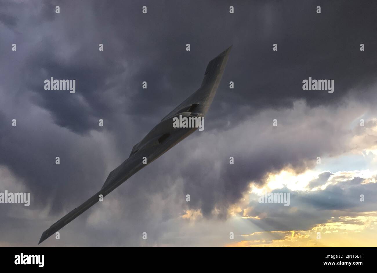 Northrup B-2 Bomber in flight Stock Photo - Alamy