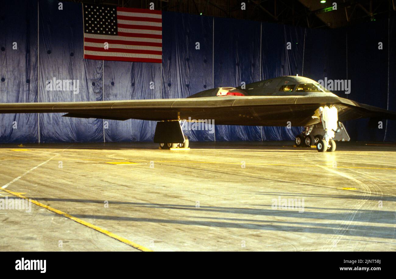 Northrup B-2 Bomber on display at Edwards Air Force Base, Mojave ...
