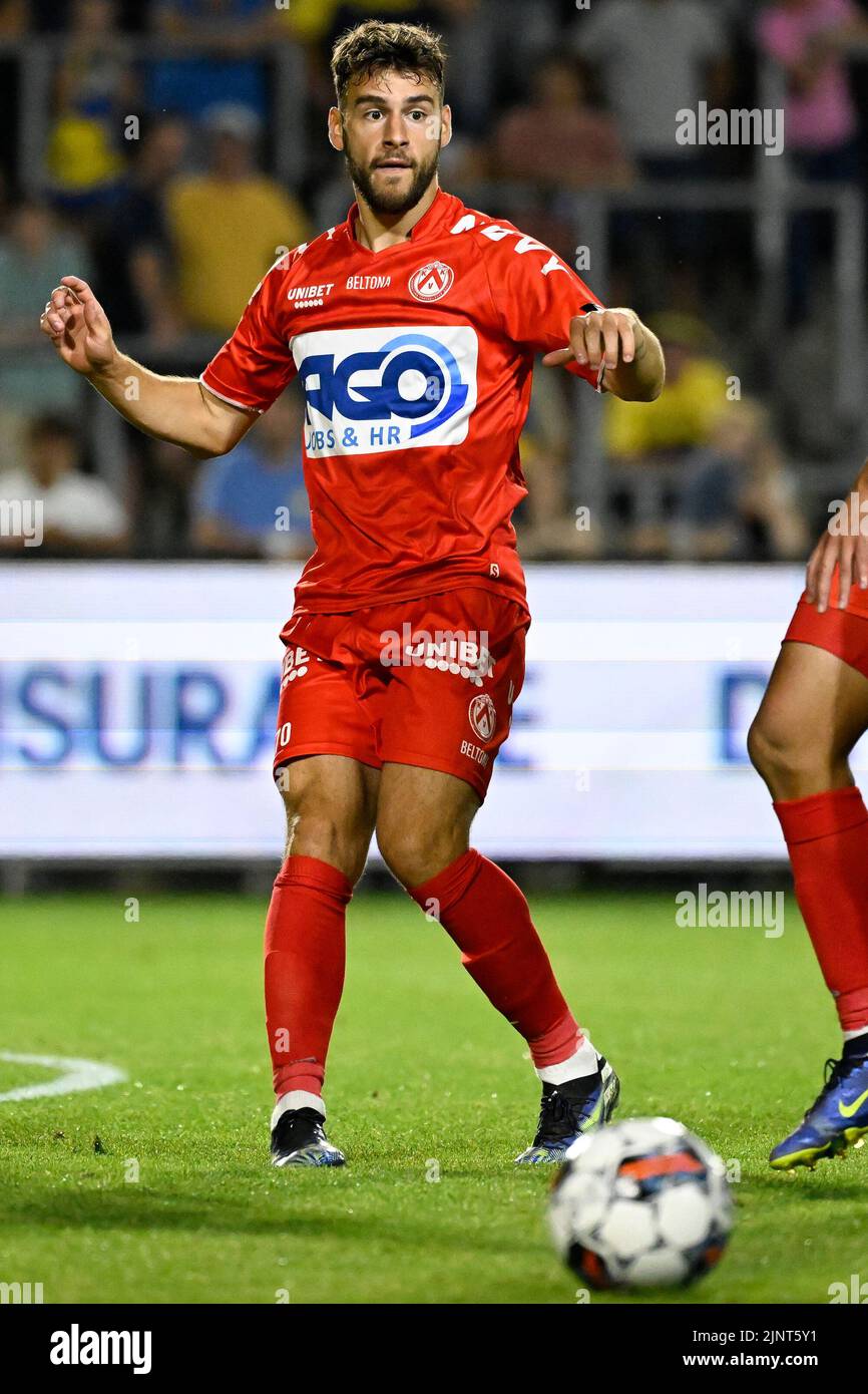 Kortrijk's Massimo Bruno pictured in action during a soccer match ...