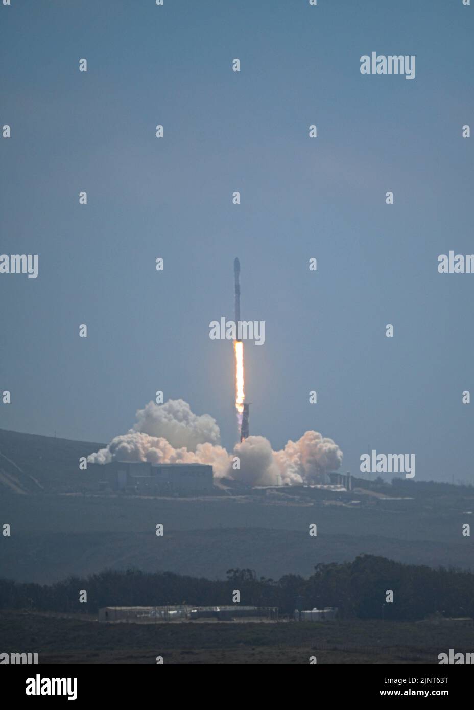 A SpaceX Falcon-9 rocket carrying Starlink mission 3-3 launches from ...