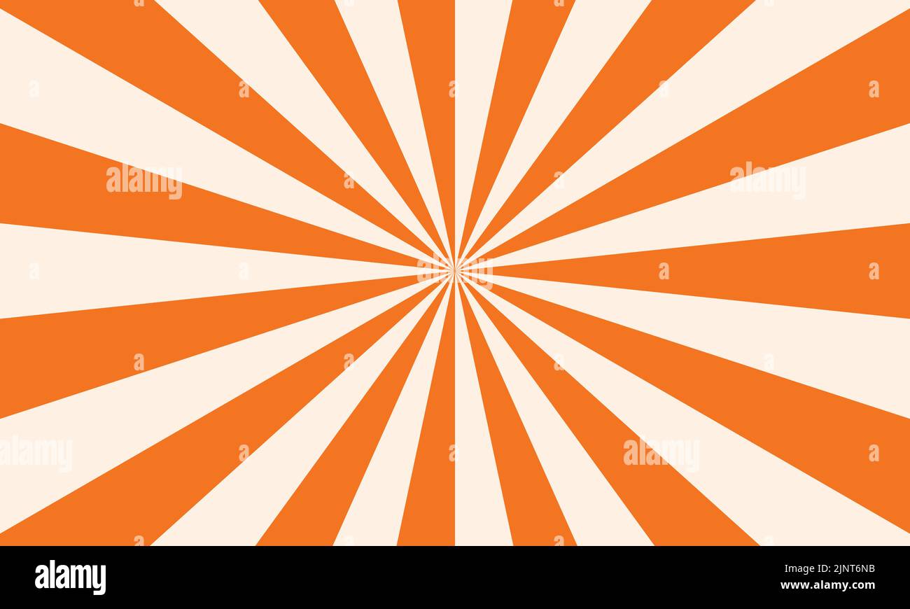 Orange and white colored sunburst pattern. Vector illustration ...
