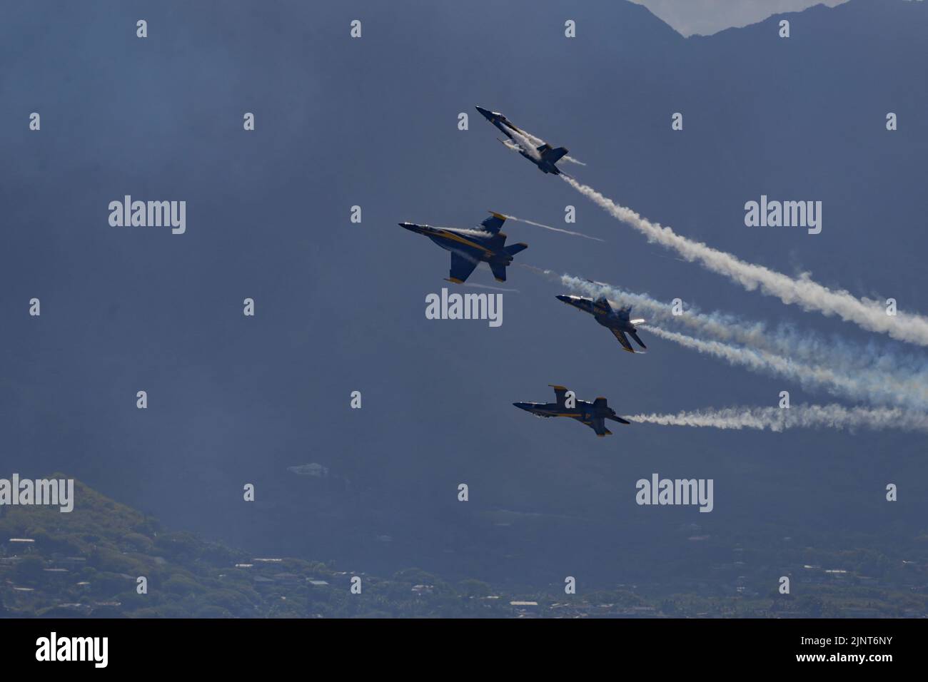 The U.S. Naval Flight Demonstration Squadron, The Blue Angels, perform ...