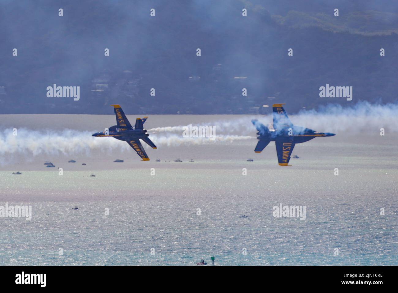 The U.S. Naval Flight Demonstration Squadron, The Blue Angels, perform ...