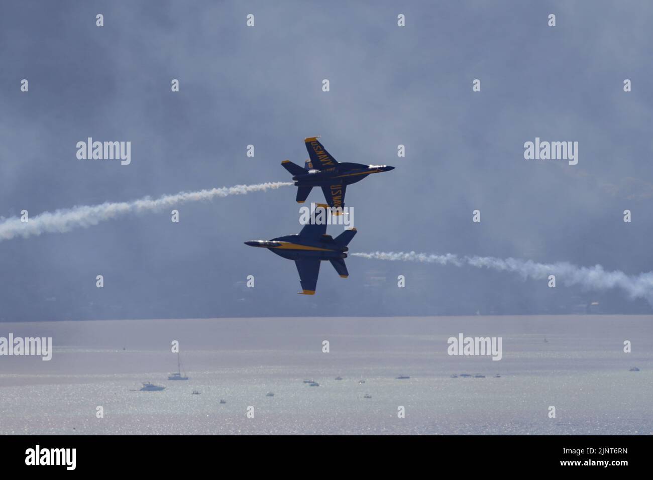 The U.S. Naval Flight Demonstration Squadron, The Blue Angels, perform ...