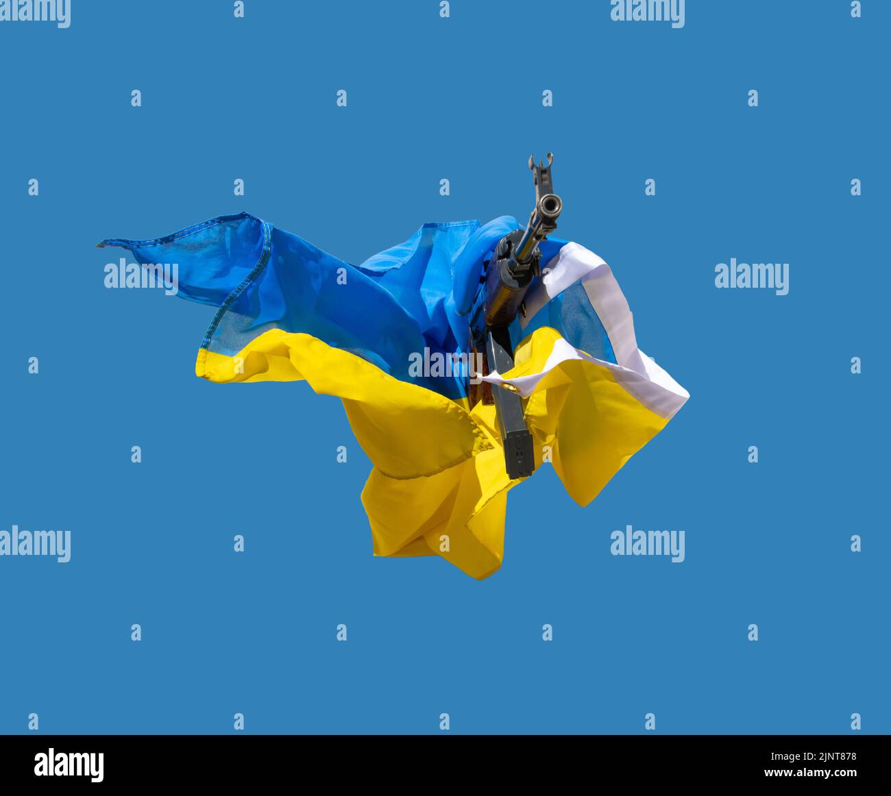 Assault rifle with ukraine flag hi-res stock photography and images - Alamy