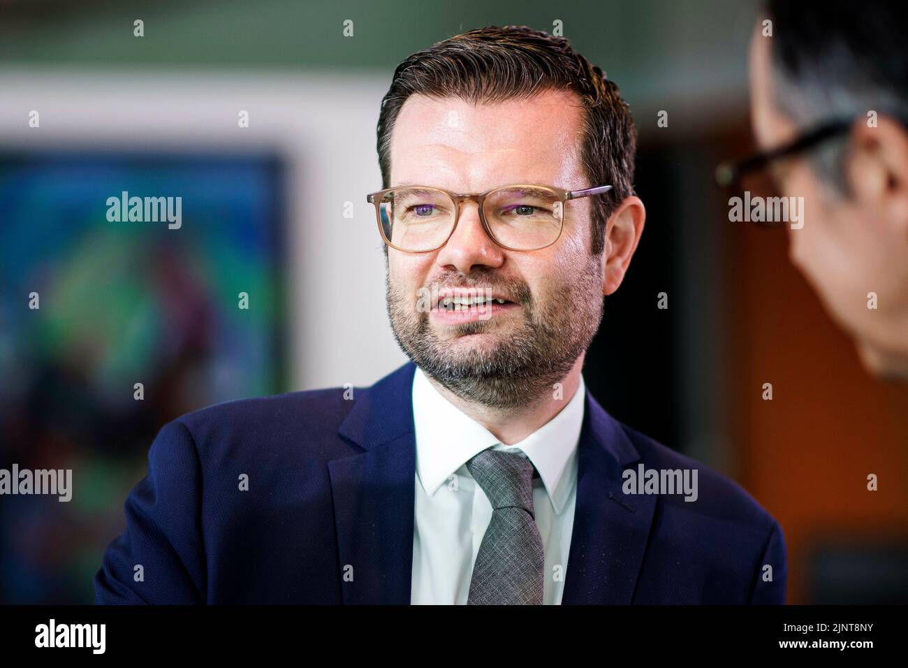 Marco Buschmann, Federal Minister of Justice, during a cabinet meeting ...