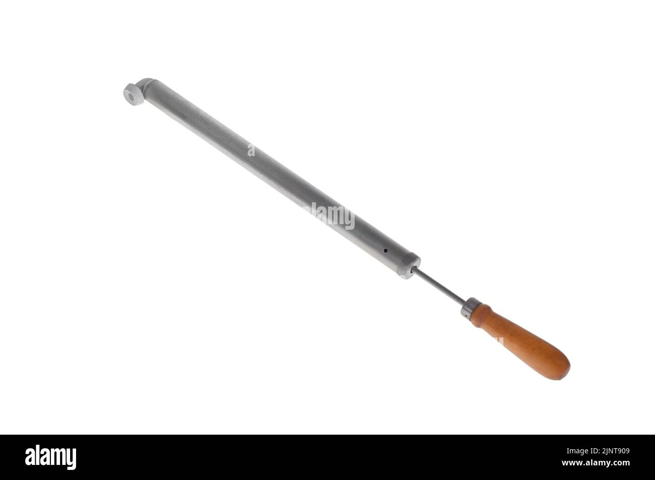 Old bicycle pump isolated on white Stock Photo - Alamy