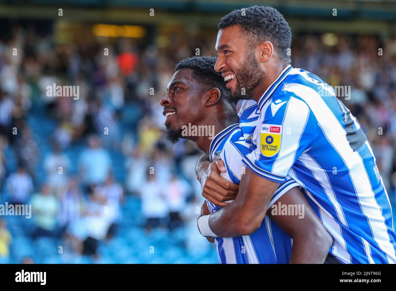 Tyreeq Bakinson #19 of Sheffield Wednesday celebrates his goal to make ...