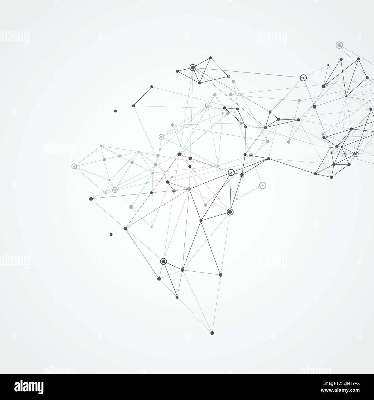 Vector connect lines and dots. Polygonal template for technology and ...